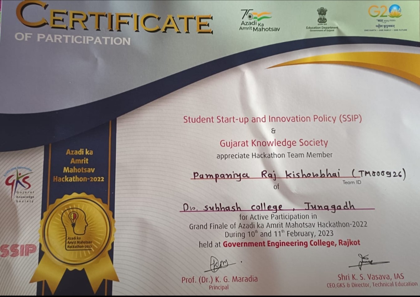 FGTU - RAJ PAMPANIYA